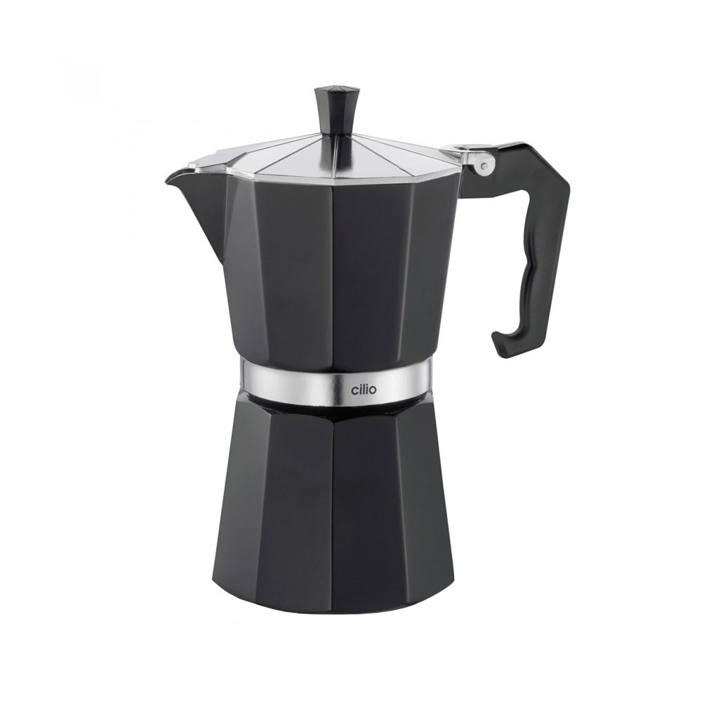 Cafeteira Expresso em Alumínio para 6 Xícaras Preto Clássico Cilio ...